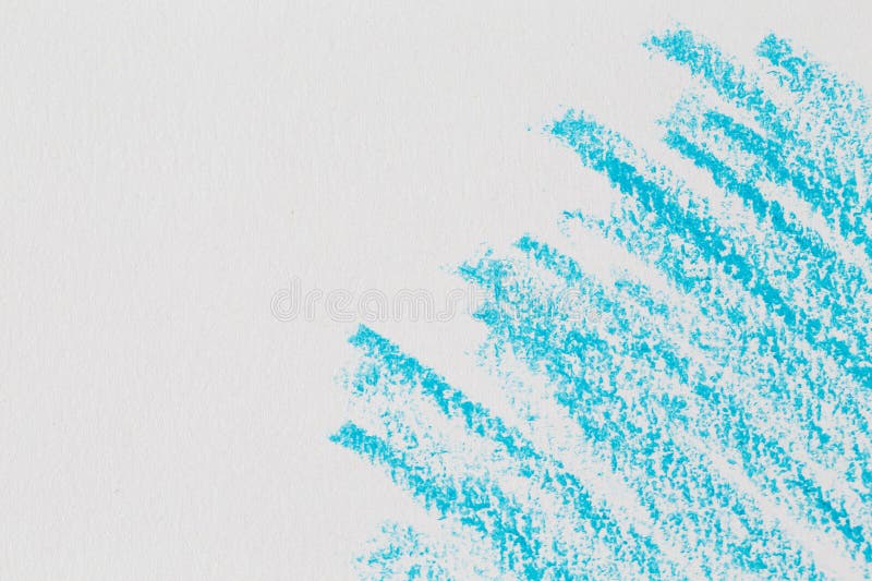 Wax Crayon Hand Drawing Blue Background Stock Image - Image of crayon ...