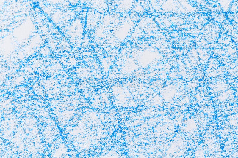 Wax Crayon Hand Drawing Blue Background Stock Photo - Image of handmade ...