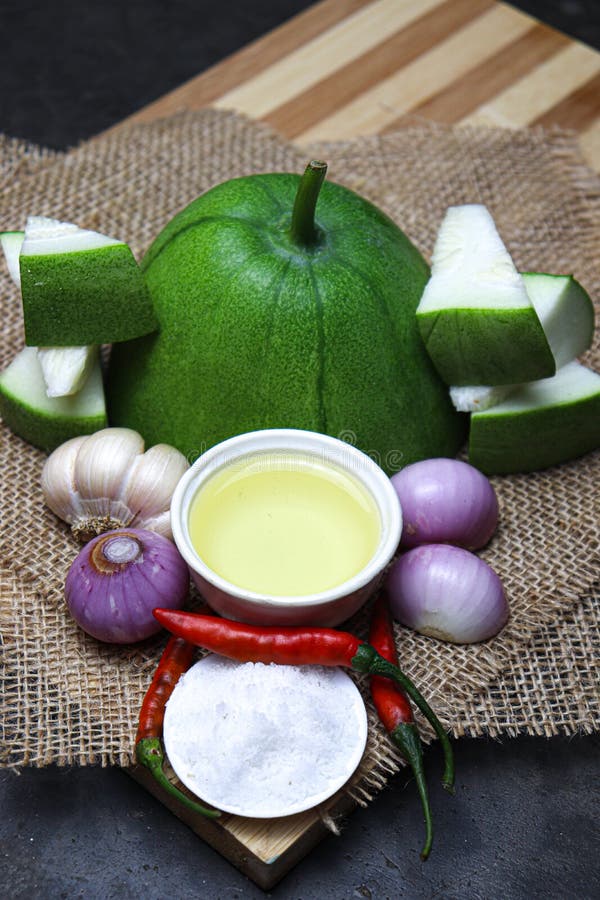 Wax Gourd Slice with Spice on Kitchen Stock Image - Image of scented ...