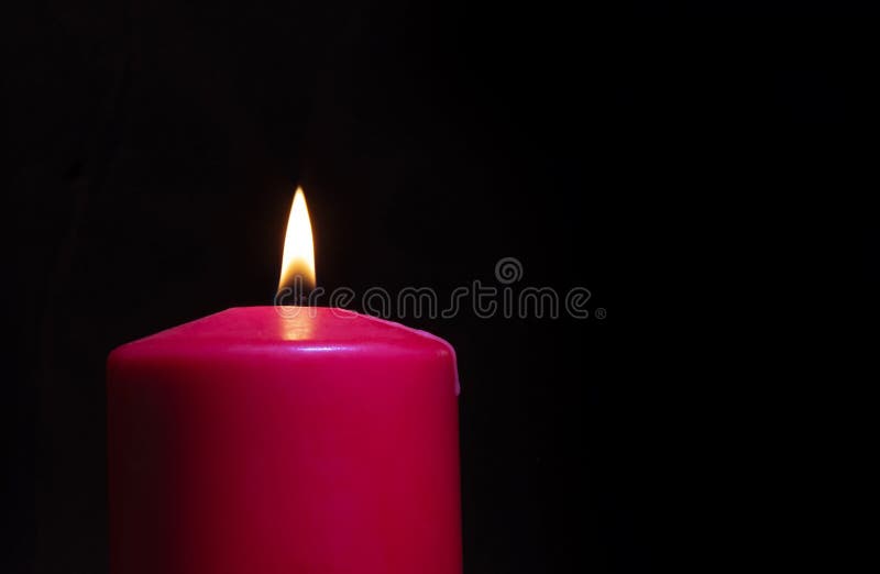 Wax Dripping from a Lit Red Candle Stock Photo - Image of candle, flame ...