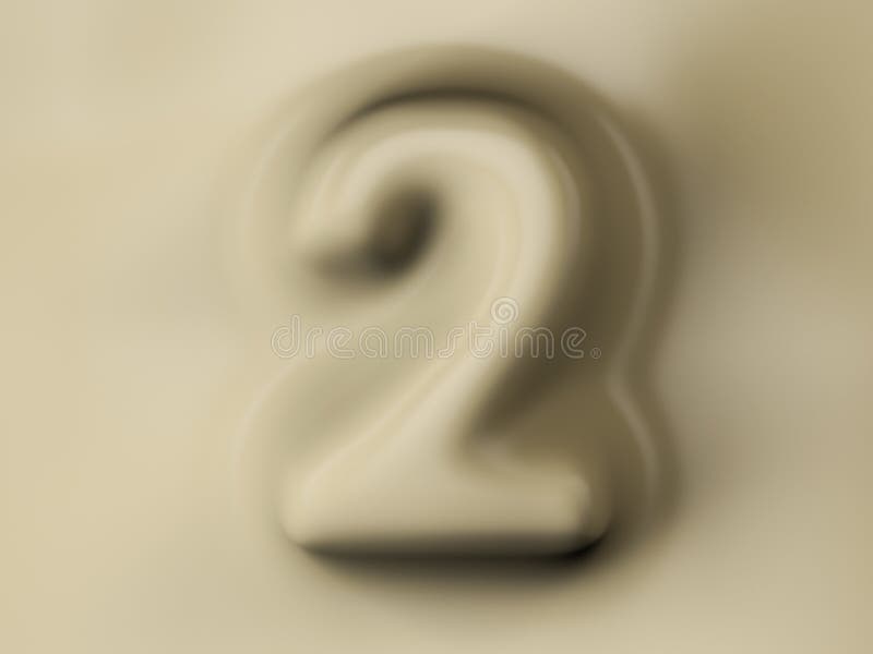 Wax number two stock illustration. Illustration of element - 225147004