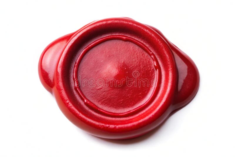 Wax Seal or Signet Isolated Red Stock Illustration - Illustration of ...
