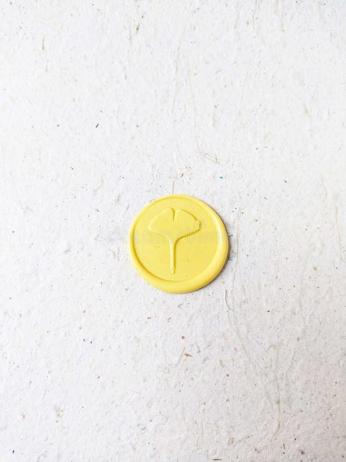 Wax Seal Stamp On White Paper Background Top View Stock Image Image Of Currency Textured