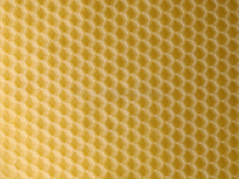 Wax Sheet of Yellow Empty Bees Cells, Yellow Natural Hexagon Texture ...