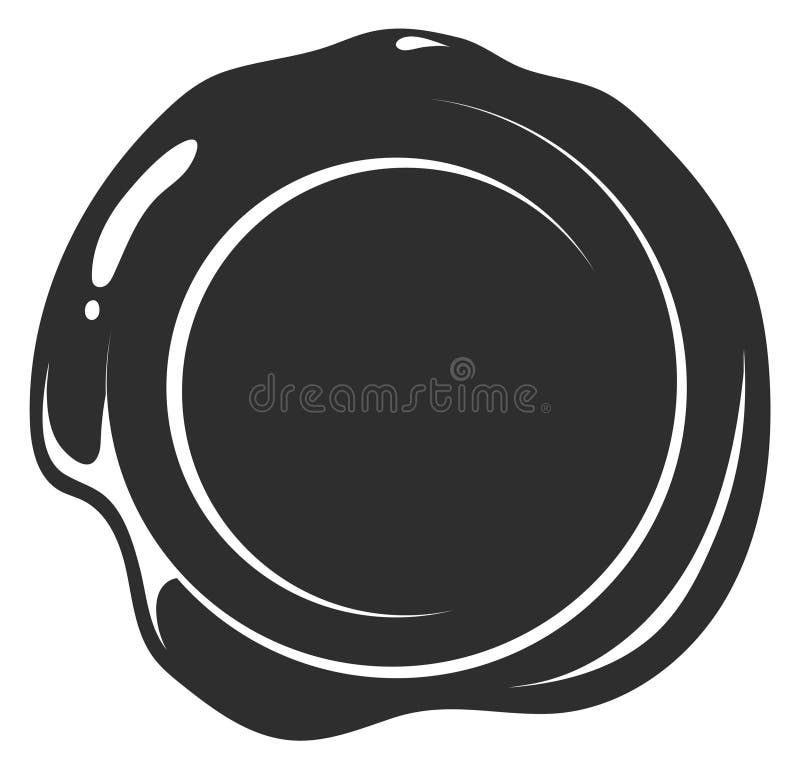 Wax Stamp Black Icon. Post Safety Seal Stock Illustration ...