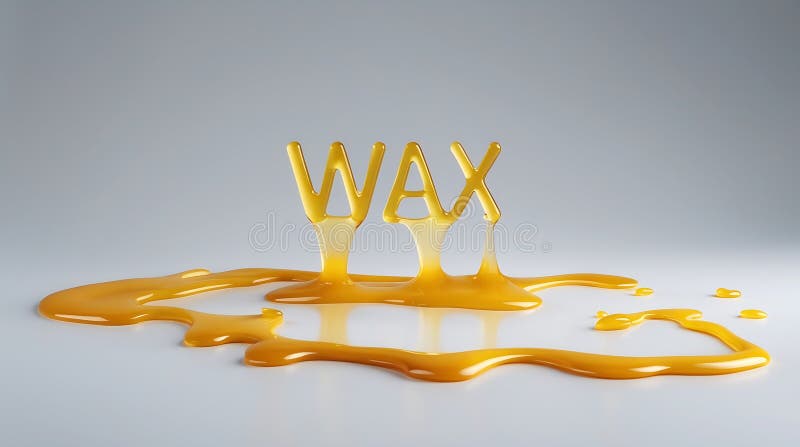 Wax Typography Displayed with a Smooth Texture and Flowing Liquid Form ...