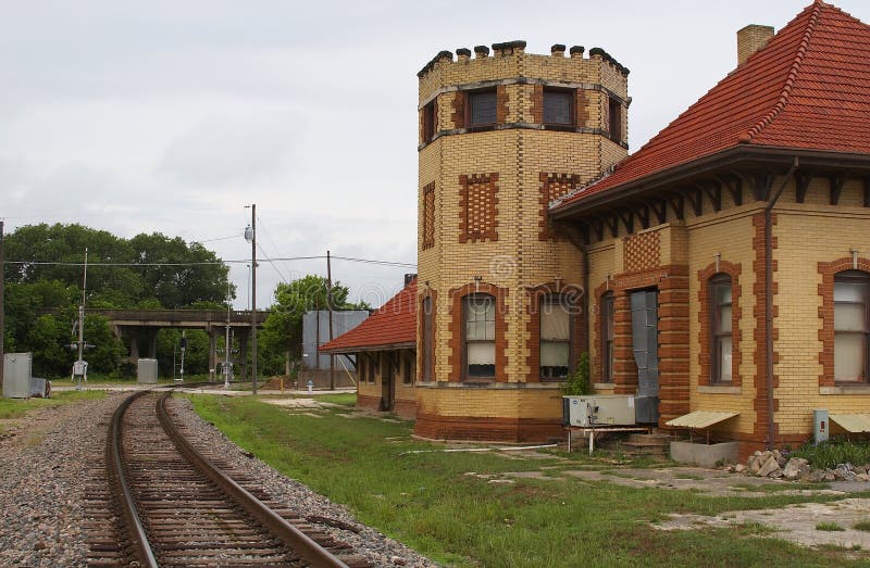 Courthouse Clock Tower & Eagle in Waxahachie, Texas Stock Photo - Image ...
