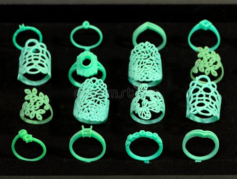 Green Wax Ring Jewelry Prototype. Stock Image - Image of casting ...