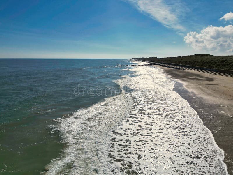 Waxham Beach in Norfolk Aerial View Stock Photo - Image of ecology ...