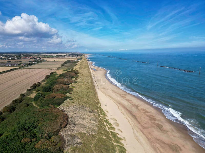 Waxham in Norfolk Aerial View of the Beach Stock Image - Image of ...