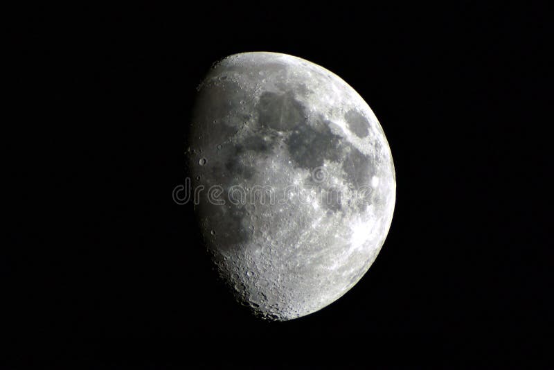 Waxing moon phase stock photo. Image of celestial, isolated - 3325278