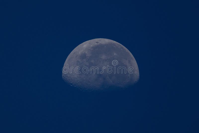 Waxing Phase of the Moon in the Sky Stock Image - Image of moon ...