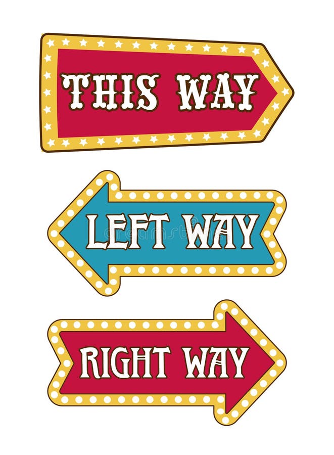 Way Arrow Pointer Isolated Icon, Direction Signboard Stock Vector ...