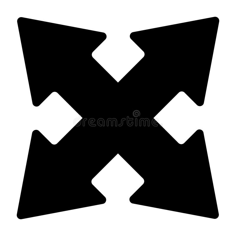 4-way Arrows, Pointers, Cursors Shapes Stock Vector - Illustration of ...