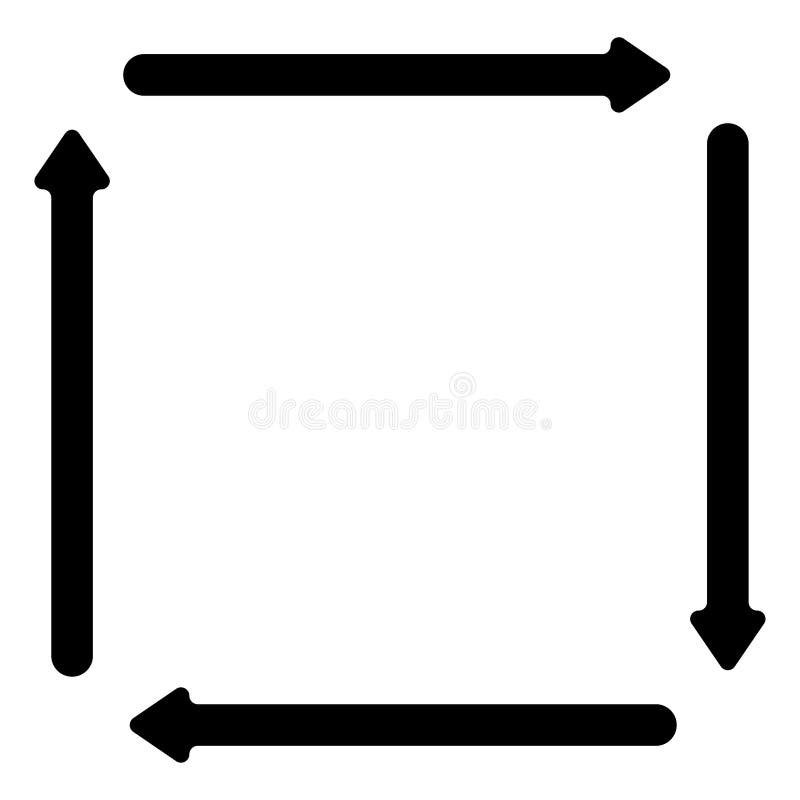 4-way Arrows, Pointers, Cursors Shapes Stock Vector - Illustration of ...