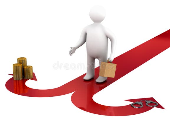 Way choice. stock illustration. Illustration of business - 6922349