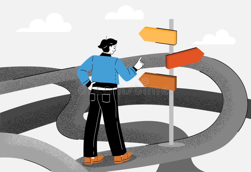 Way choice concept stock vector. Illustration of banner - 262682395