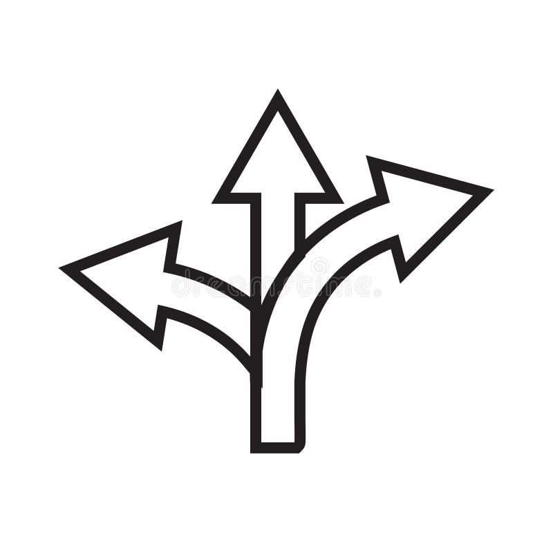 Way Direction Icon Design Template Vector Isolated Stock Vector ...