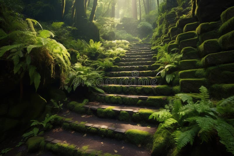 The Way Forward through a Forest of Steps. a Low Angle View of a ...