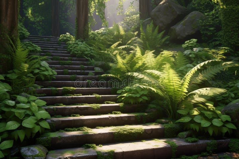 The Way Forward through a Forest of Steps. a Low Angle View of a ...