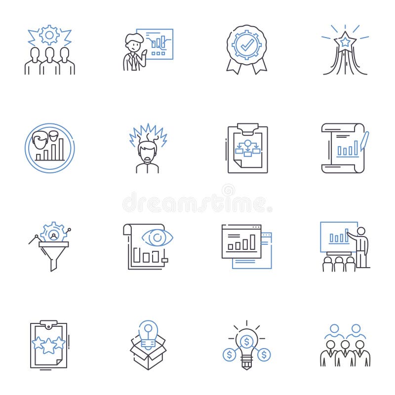 Way Forward Line Icons Collection. Progress, Vision, Direction ...