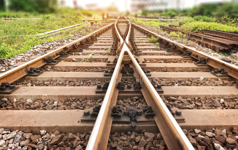 The way forward railway stock image. Image of path, perspective - 286960479