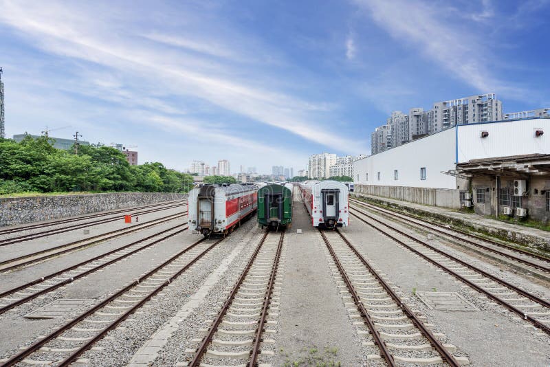 The way forward railway stock image. Image of electric - 90742001