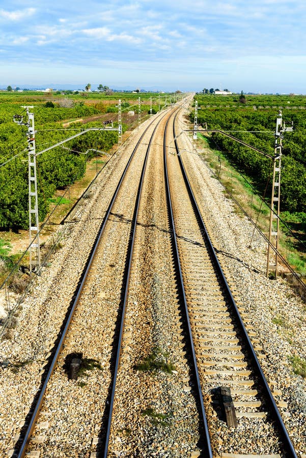 The way forward railway stock image. Image of electricity - 107952605