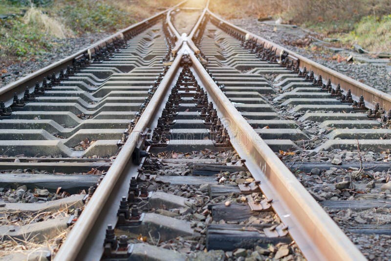 Railway for train stock image. Image of road, platform - 262461575