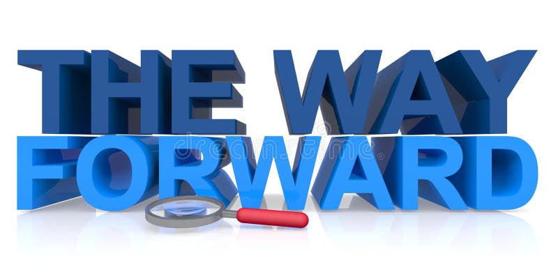 The way forward on white stock illustration. Illustration of group ...