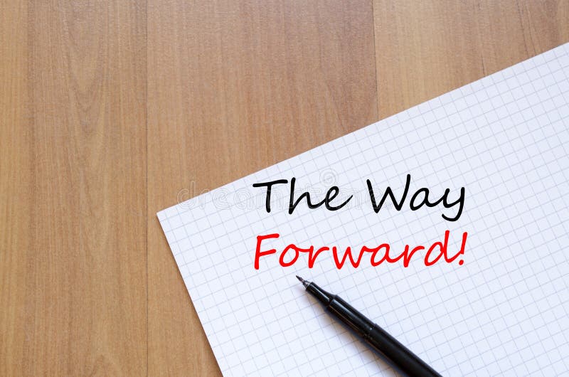 The Way Forward Write on Notebook Stock Illustration - Illustration of ...