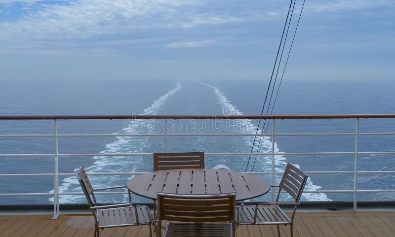 View from the Stern of a Moving Cruise Ship Stock Photo - Image of ...