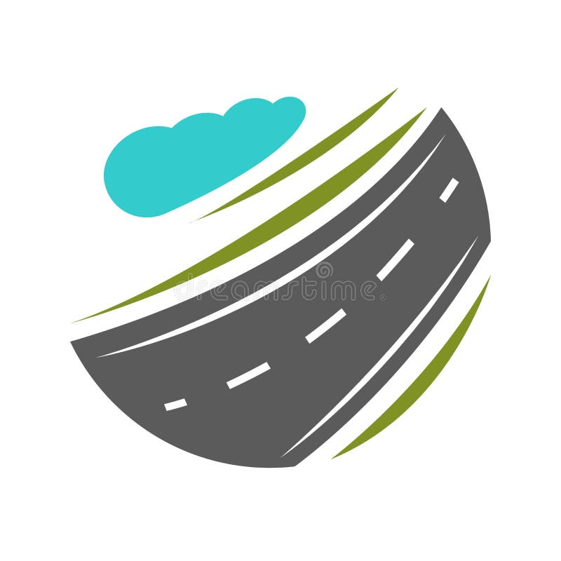 Way Going Forward and Turning with Abstract Greenery Vector Stock ...