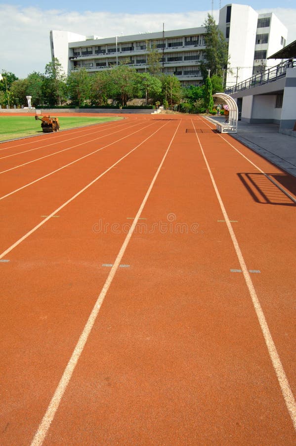 Grid Race Start Line In A Car Track, Aerial Top View Of Grid Race Start ...