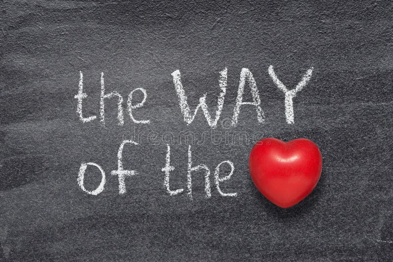 Way of the heart stock image. Image of chalkboard, spirit - 227331961