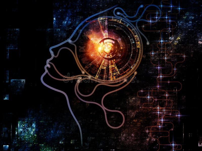 Way of Machine Consciousness Stock Illustration - Illustration of ...