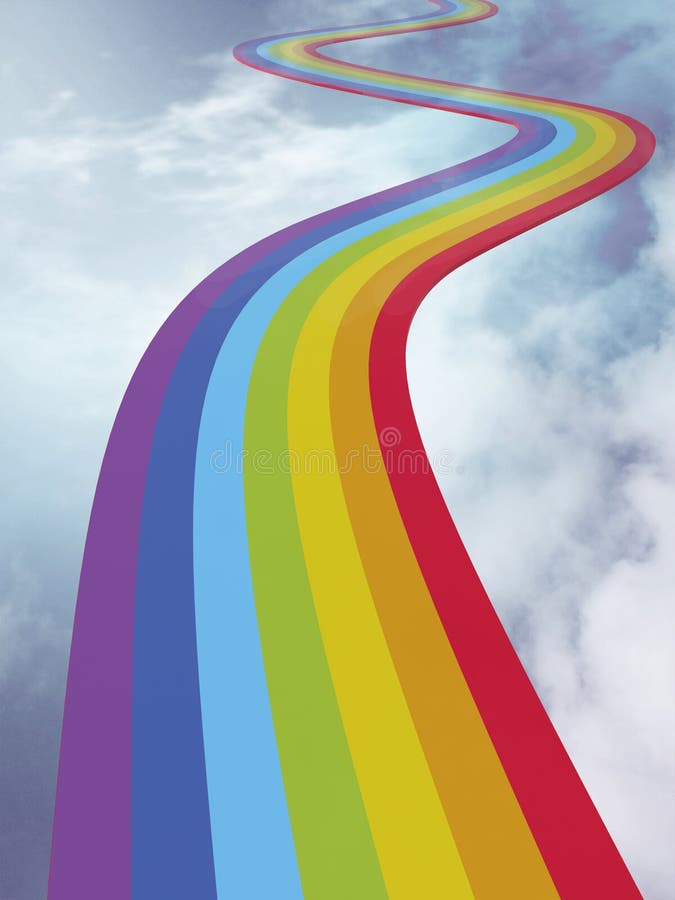 The way of rainbow stock illustration. Illustration of color - 21931078