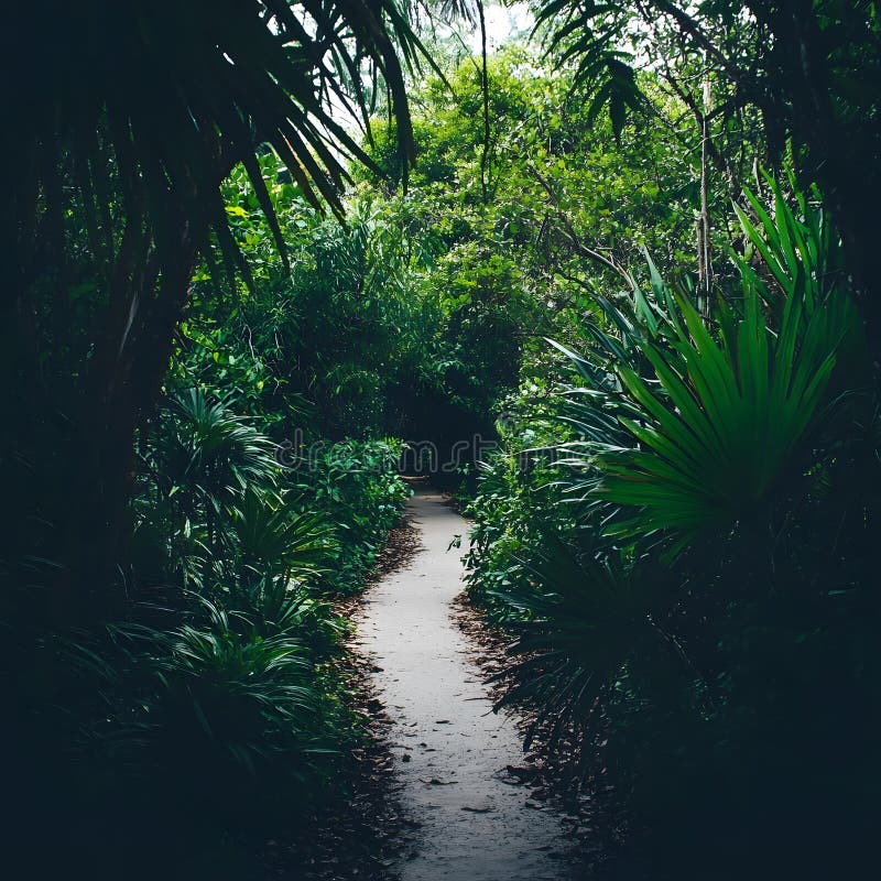 Greenery Path Nature Pathway Green Forest Road Stock Illustration ...