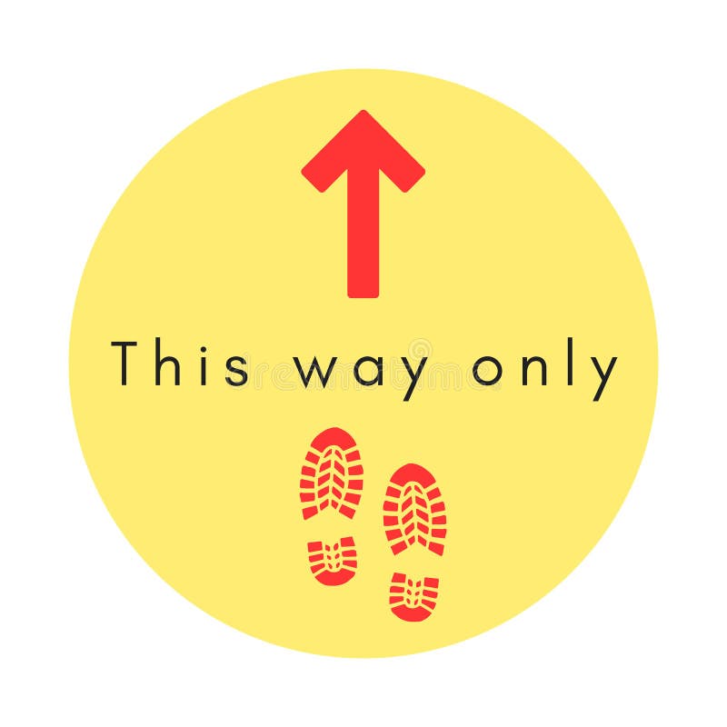 This way only sign stock illustration. Illustration of logo - 254292760