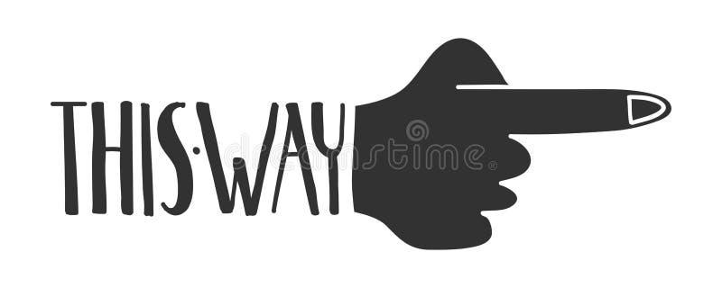 This way sign stock vector. Illustration of sign, direction - 90182407