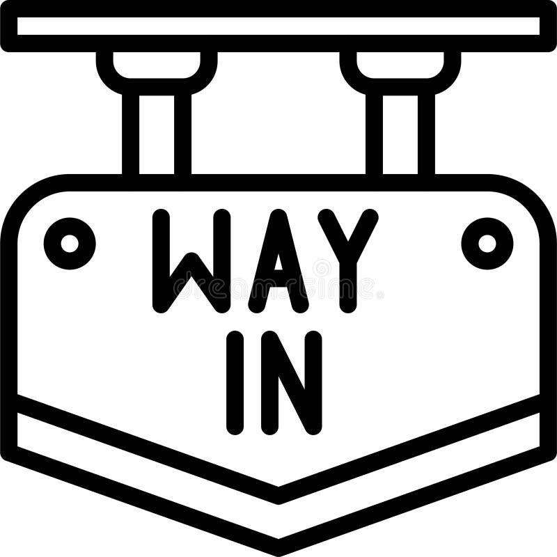 Way in Sign Icon, Parking Lot Related Vector Stock Vector ...