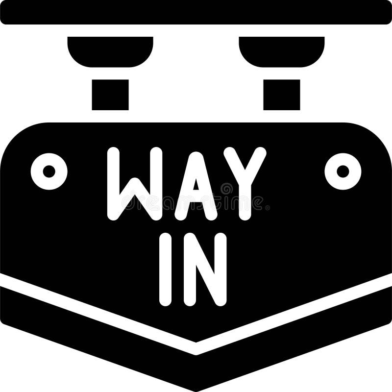 Way in Sign Icon, Parking Lot Related Vector Stock Vector ...