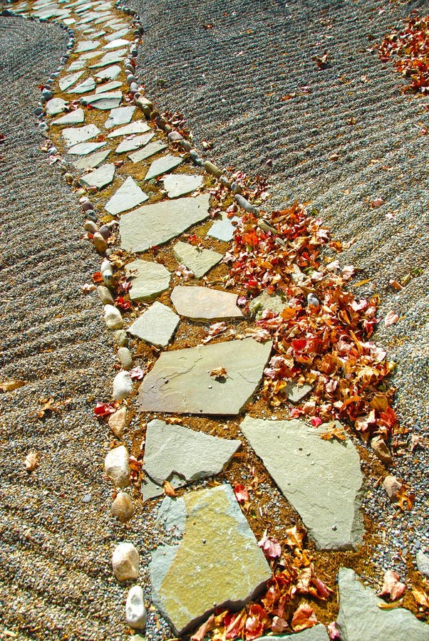 WAY-Stone path in the park stock image. Image of park - 77501337