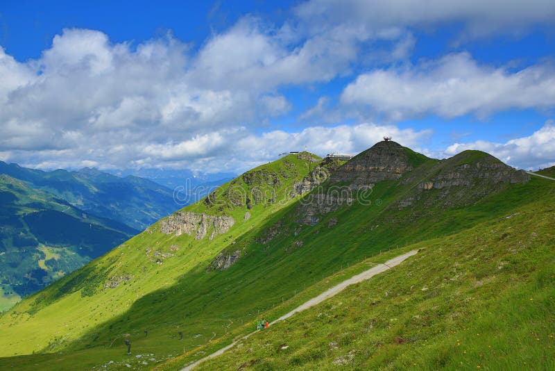 The Way from Stubnerkogel, Bad Gastein, Funicular, Austria Stock Image ...