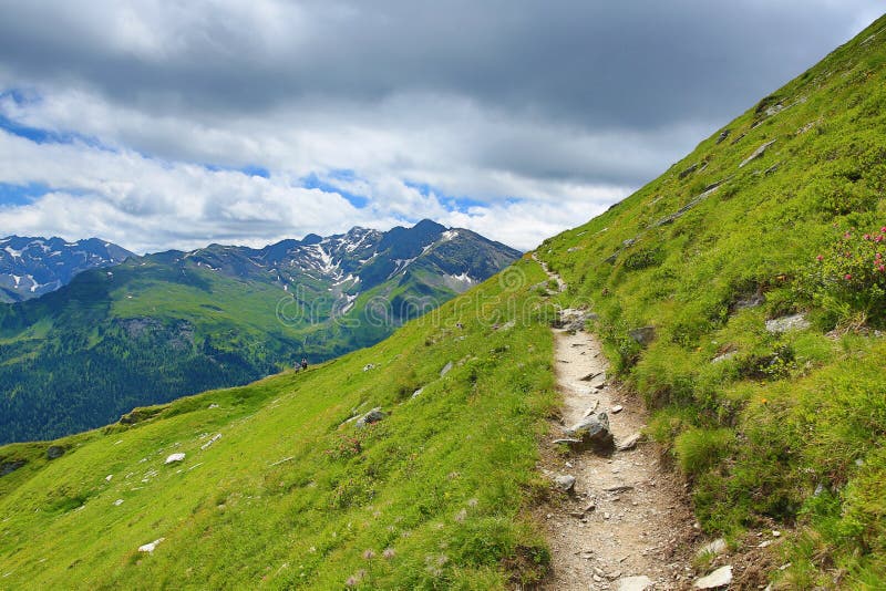 The Way from Stubnerkogel, Bad Gastein, Funicular, Austria Stock Photo ...