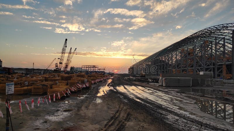 The Way and the Sunset on West Stock Photo - Image of transport ...