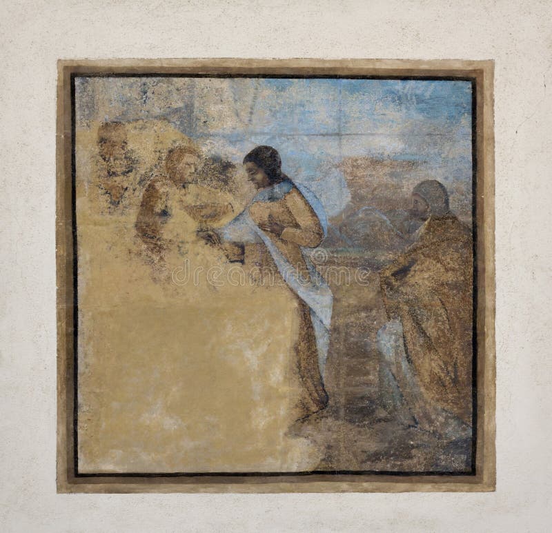 Way to Calvary editorial image. Image of wall, fresco - 38457460