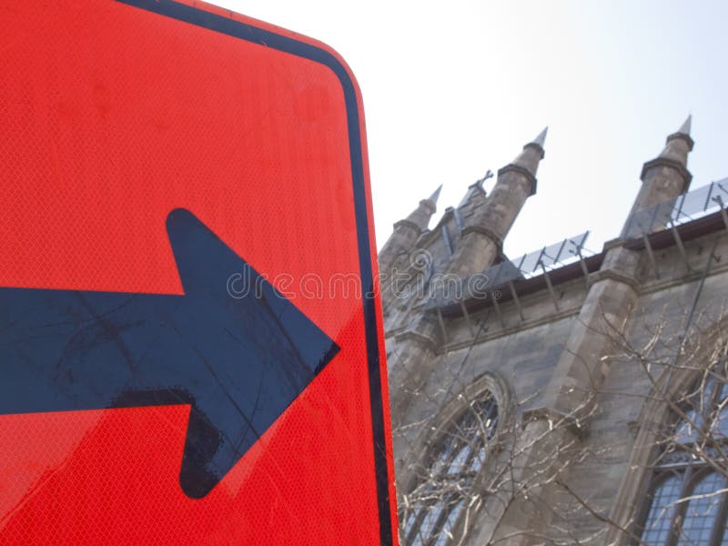 This Way To Church stock image. Image of direction, windows - 24317381