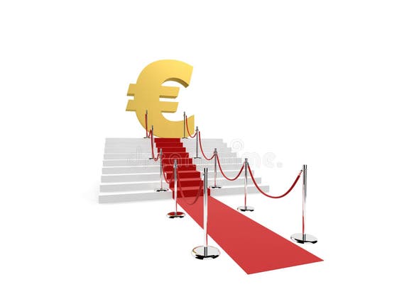 Way to the euro stock illustration. Illustration of glow - 4575718