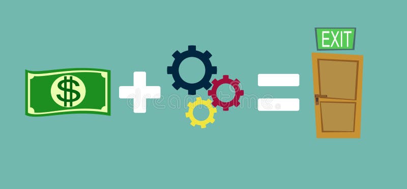 Way to exit concept stock vector. Illustration of credit - 99858905